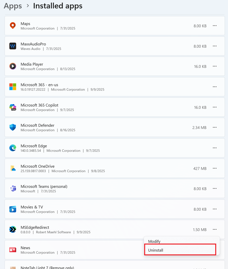 How to Install MSEdgeRedirect in Windows 11