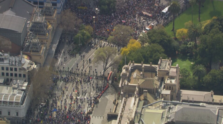 Stunning scenes as thousands turn out for four mass protests in ...