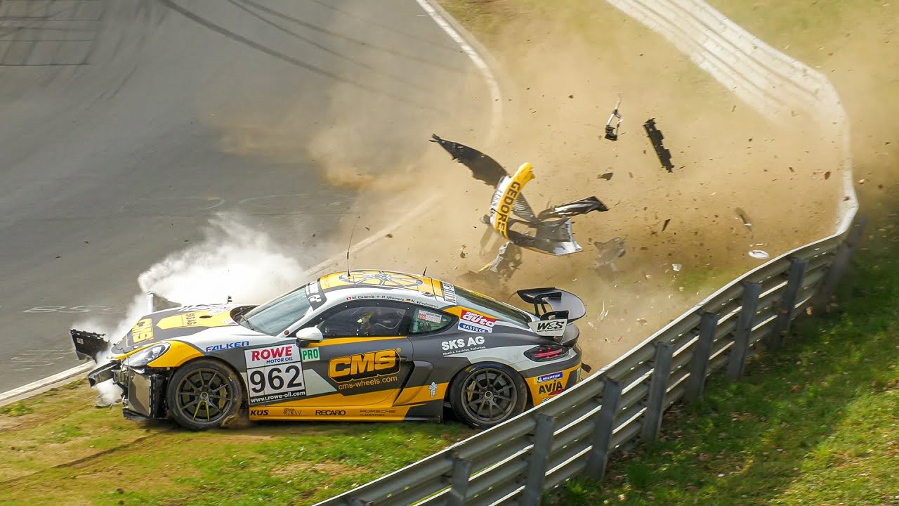 Nürburgring Crash Porsche Cayman 718 GT4 CS - NLS Race 3