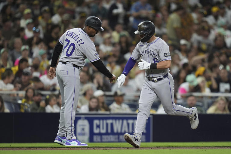 Rookie Crim homers for his 1st MLB hit as the Rockies beat the Padres 4-2