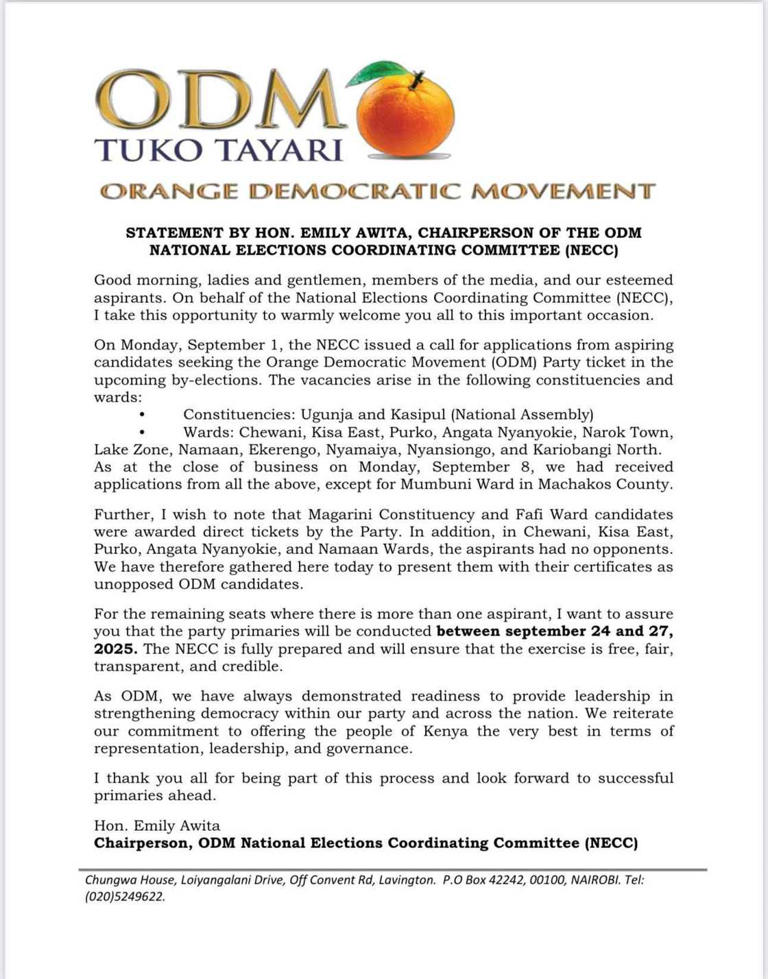 Kasipul By-Election: Newton Ogada confident of winning ODM nomination, asks Wanga to be fair