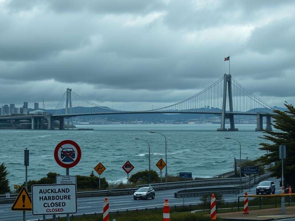 Auckland Harbour Bridge reopens after severe wind gusts force complete ...