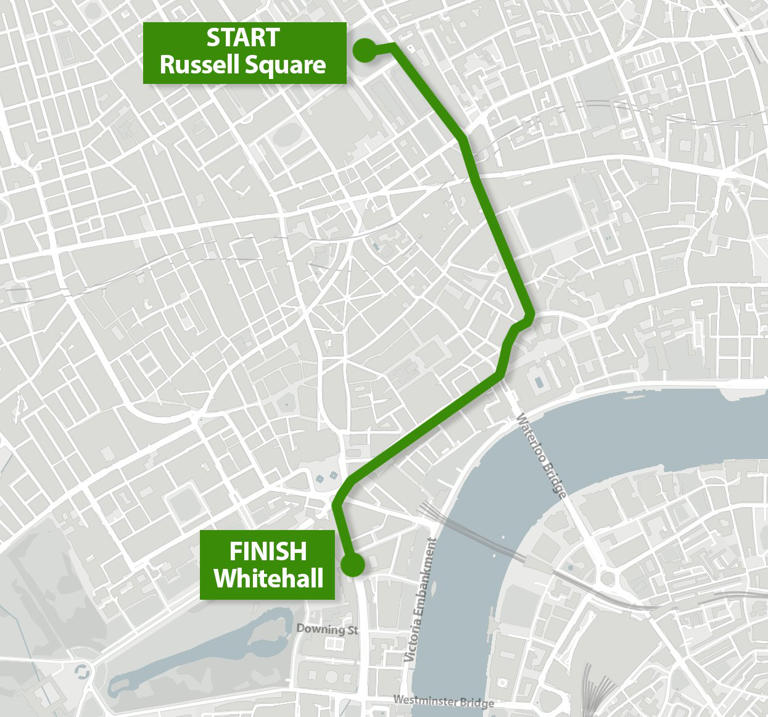 Map reveals where Tommy Robinson march is today