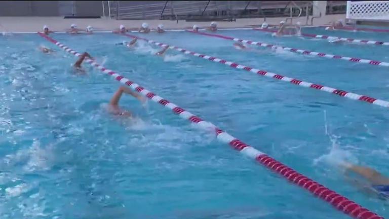 Phoenix college prep students swim for a good cause