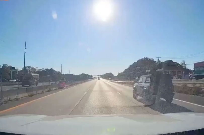 Shocking moment 70-year-old driver goes flying over busy six-lane NY ...