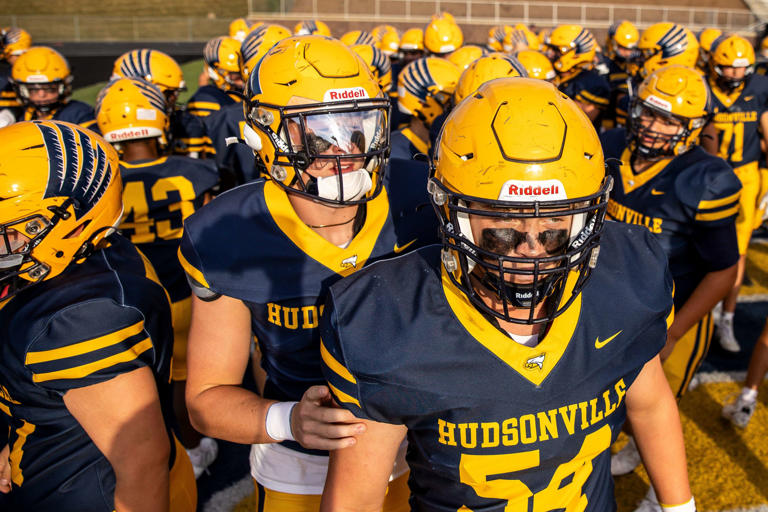 See our favorite six photos as Hudsonville football tops Caledonia