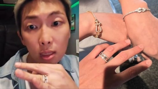 BTS' RM responds after fans tease him for wearing Jin’s diamond ring ...
