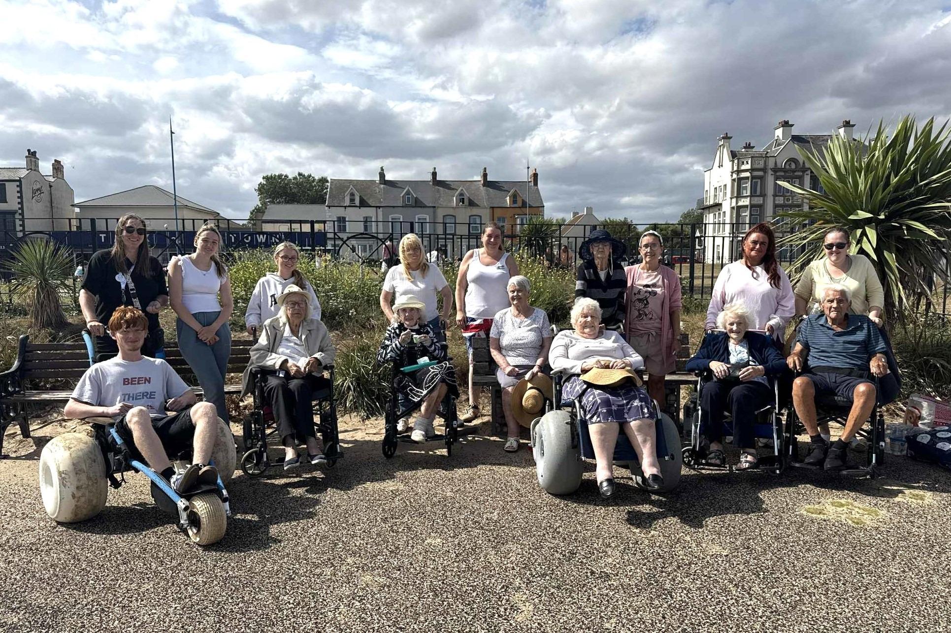 Hartlepool Young Carers help care home residents enjoy beach day at ...