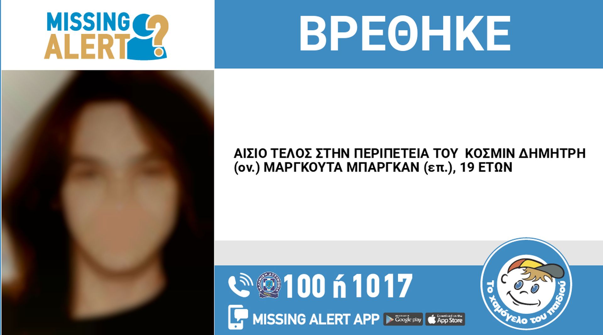 Εντοπίστηκε ο 19χρονος που είχε εξαφανιστεί