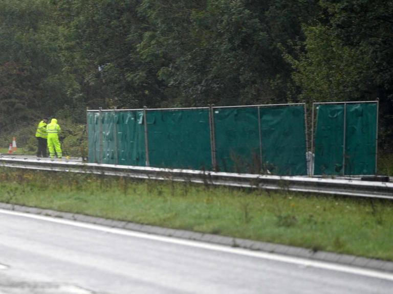 A27: Emergency services on the scene of serious collision