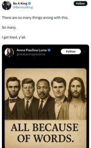 Bernice King Slams Meme Comparing Charlie Kirk to MLK, Jesus, JFK & Lincoln