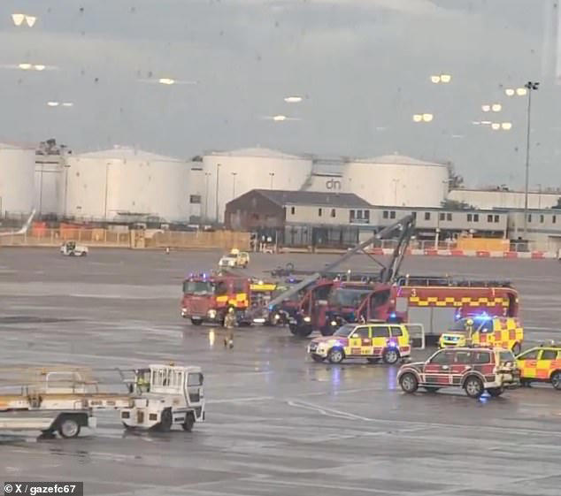 Easyjet plane is grounded as rescue crews rush to help passengers in ...