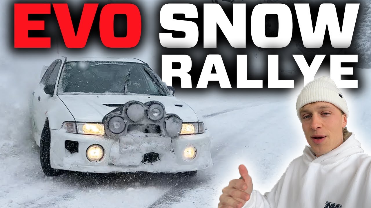 Mitsubishi EVO V RS Snow Driving Test
