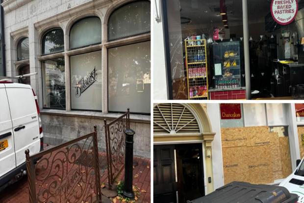 Businesses vandalised in town centre as windows are smashed