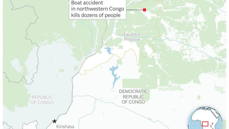 At least 193 people killed in two separate boat accidents in DR Congo