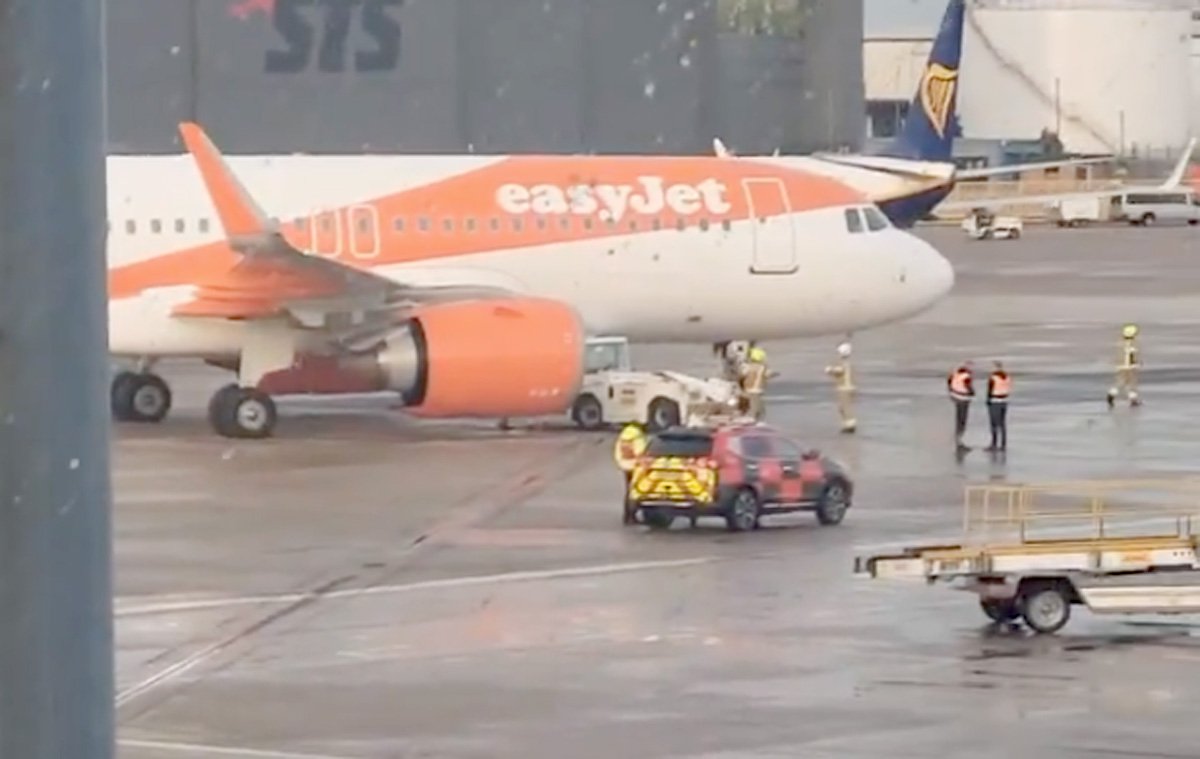 EasyJet plane grounded after colliding with tug