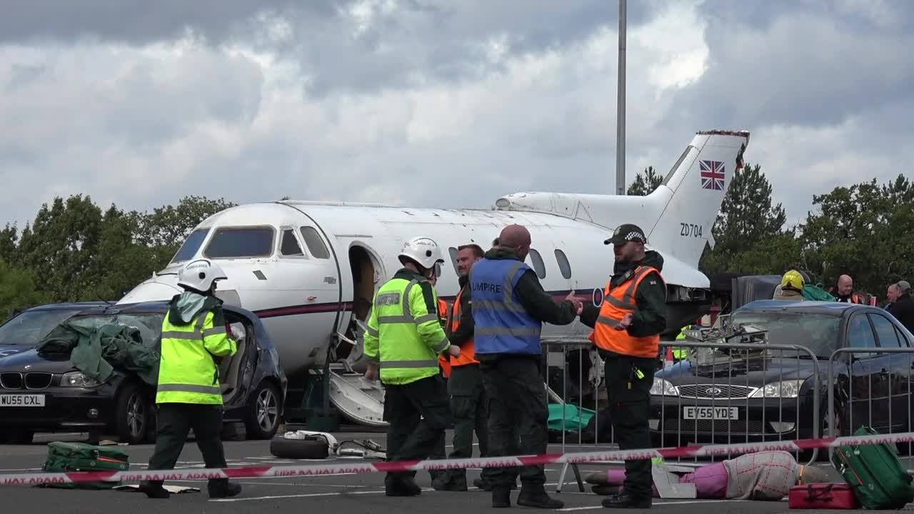 Major Incident Exercise: Plane Crash Scenario Unfolds At The National ...