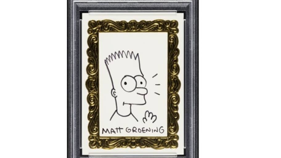 1993 SkyBox “Art DeBart” Simpsons Sketch Card Sells For $24,375 at Auction