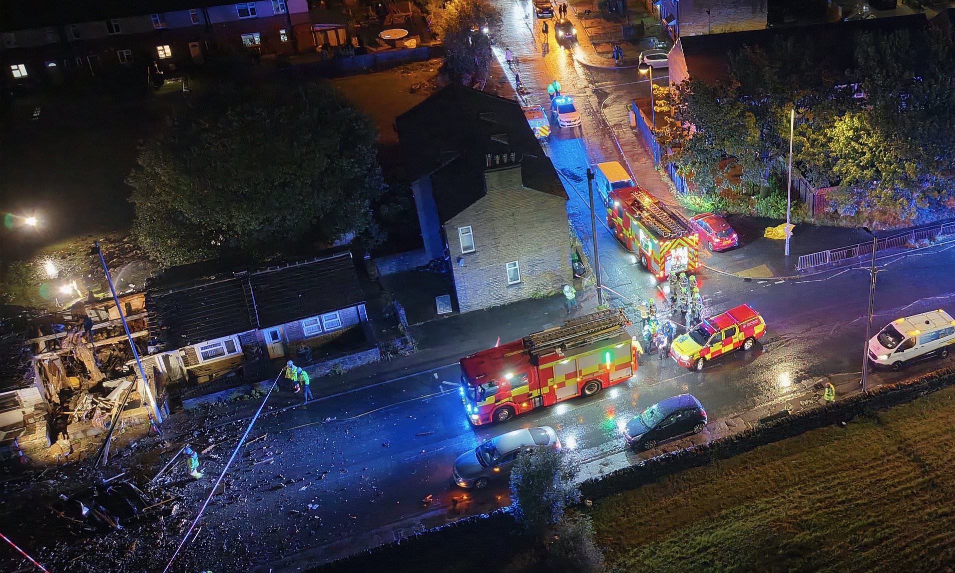 Huge 'gas explosion' in Bradford 'blows up house on residential street'