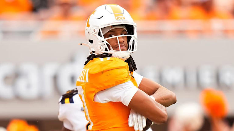 New angle of Joey Aguilar-Chris Brazzell TD for Tennessee vs. UGA is ...