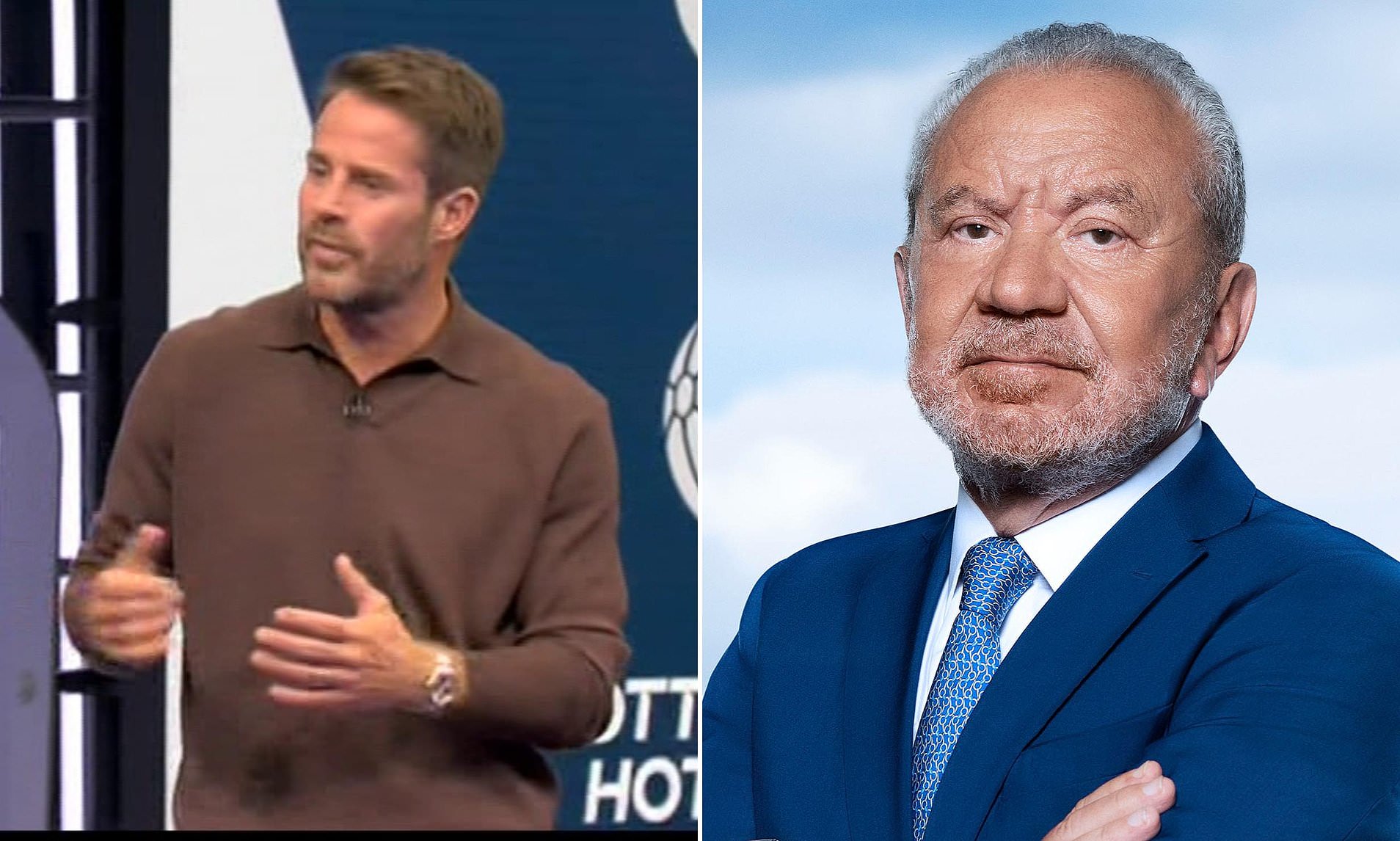Alan Sugar hits out at Jamie Redknapp in bizarre social media posts ...