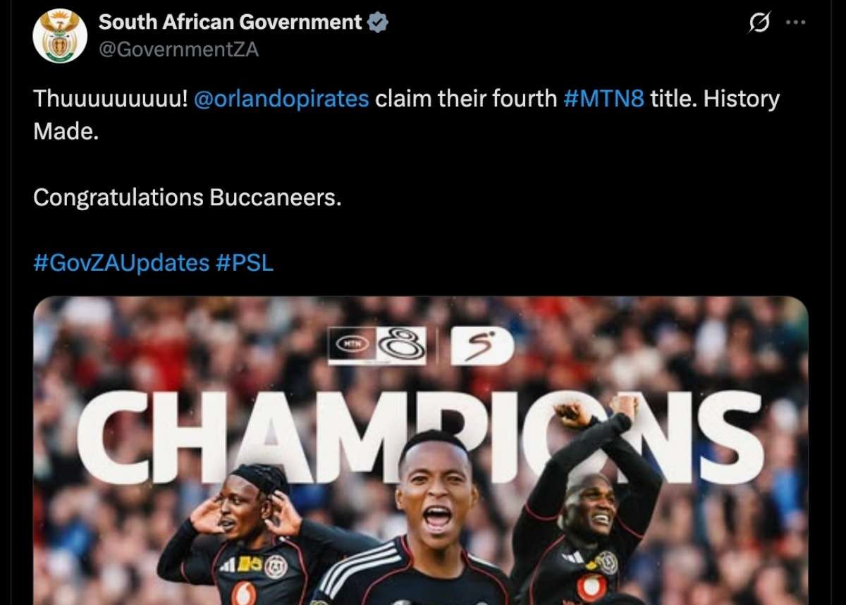 SA Government send message to Orlando Pirates
