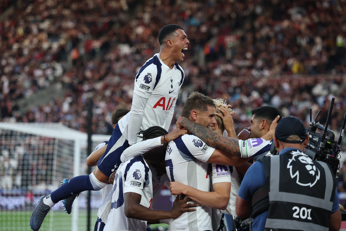 West Ham vs Tottenham live: Bergvall and Van de Ven score for Spurs ...