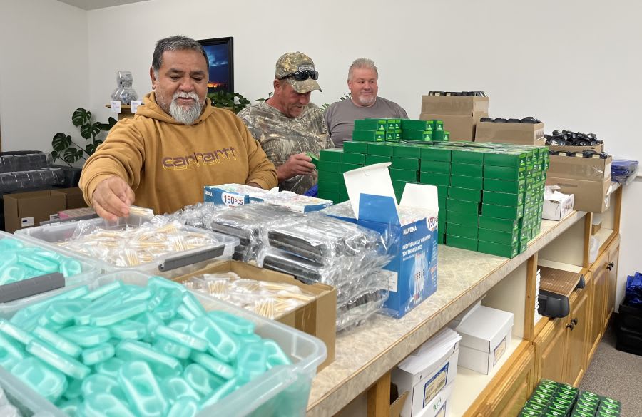 Local businesses unite to assemble over 1,000 hygiene kits for area ...
