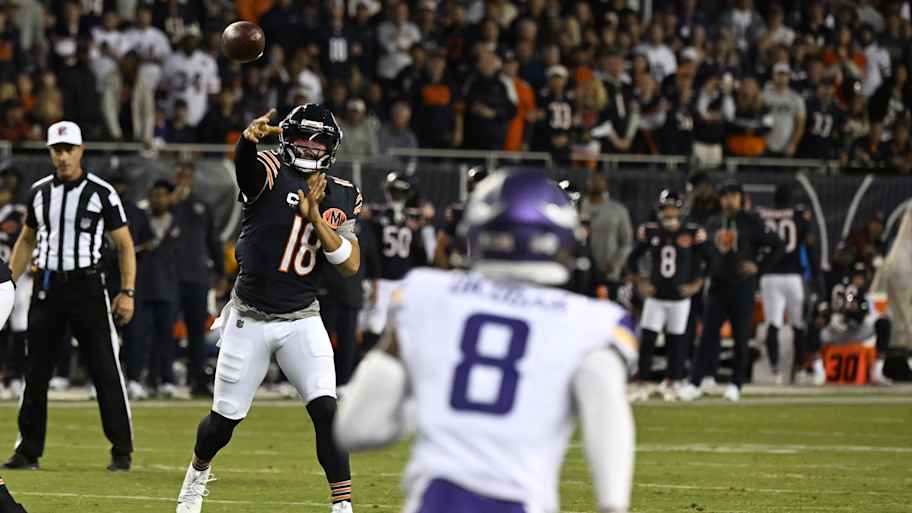 Caleb Williams admits 'frustration' at bad passes in Week 1 loss to Vikings