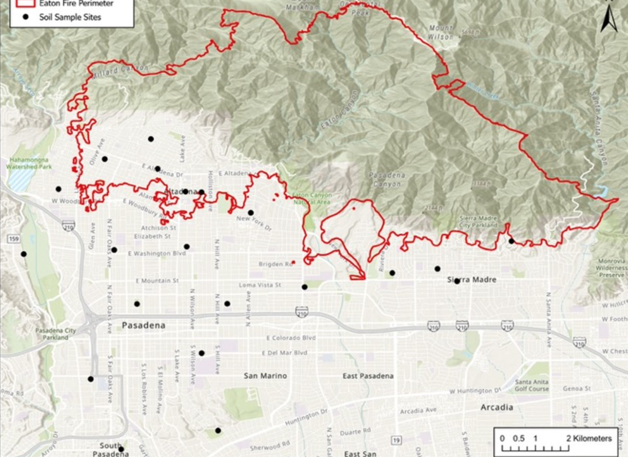 Final soil testing confirms high lead levels downwind of Eaton Fire