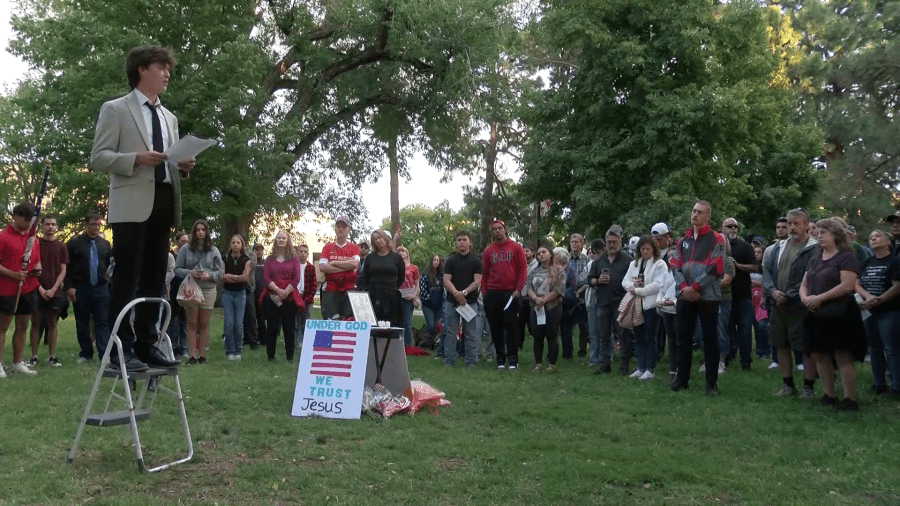 Hundreds gathered for Charlie Kirk memorial in Albuquerque