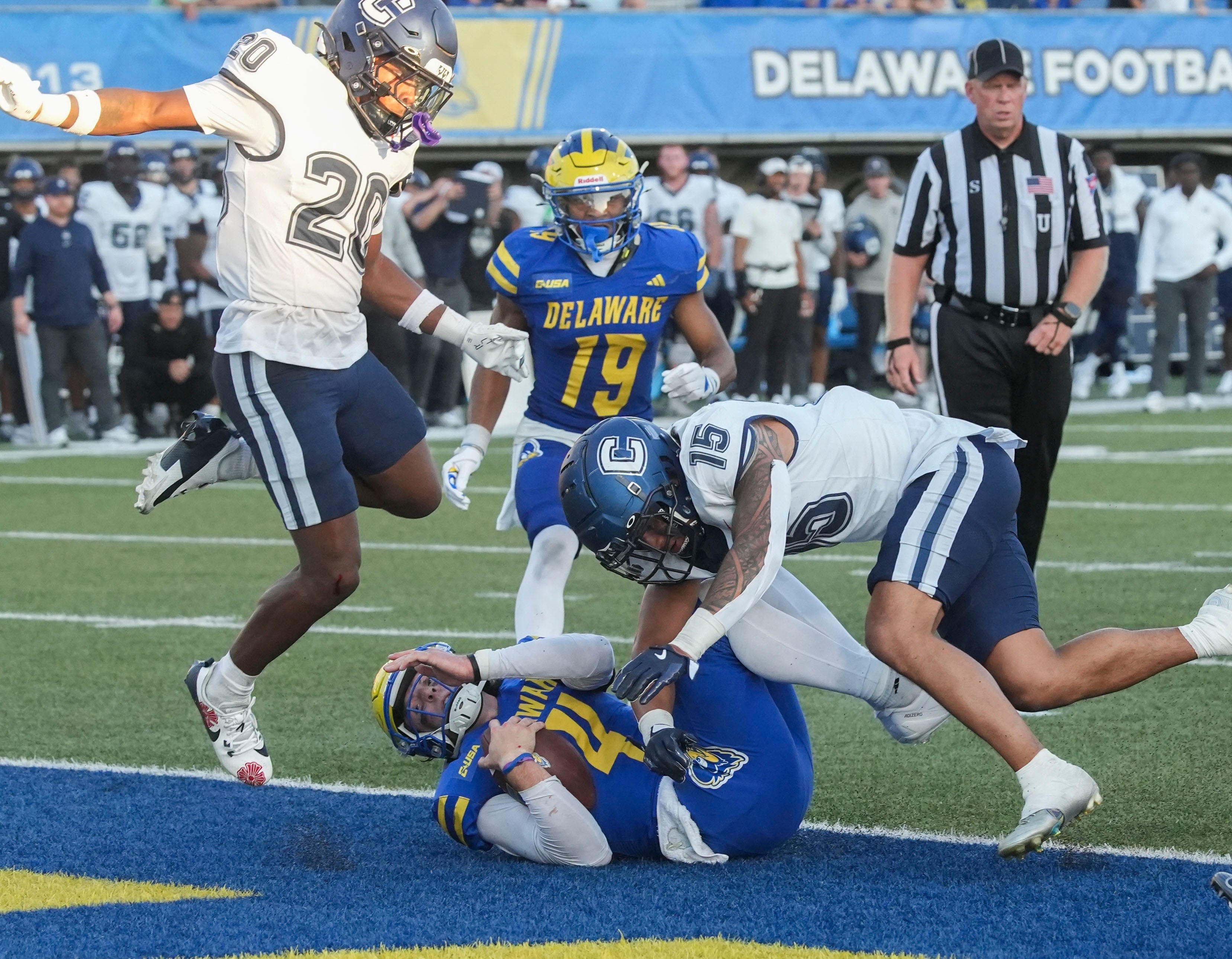 Blue Hens stun Connecticut 44-41 in overtime on Minicucci TD run