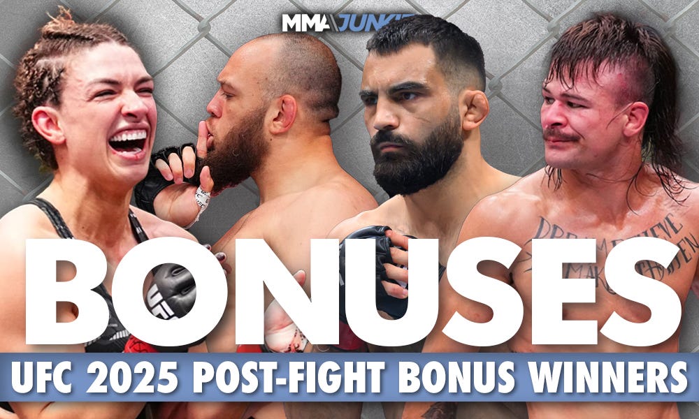 UFC bonus winners: 2025 complete list