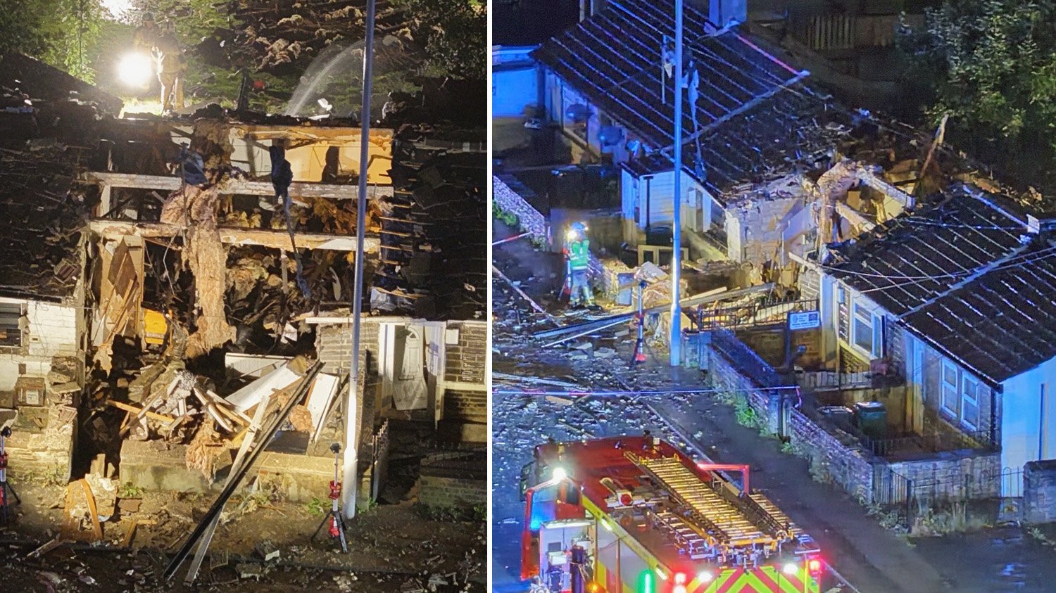 'Gas explosion' rips apart house on Bradford street