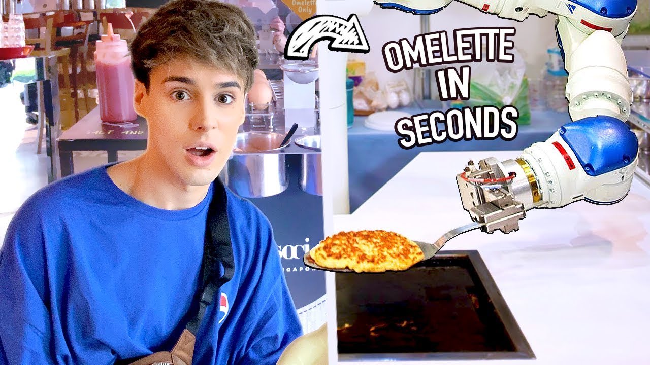 Testing an omelette robot and automated pancake maker
