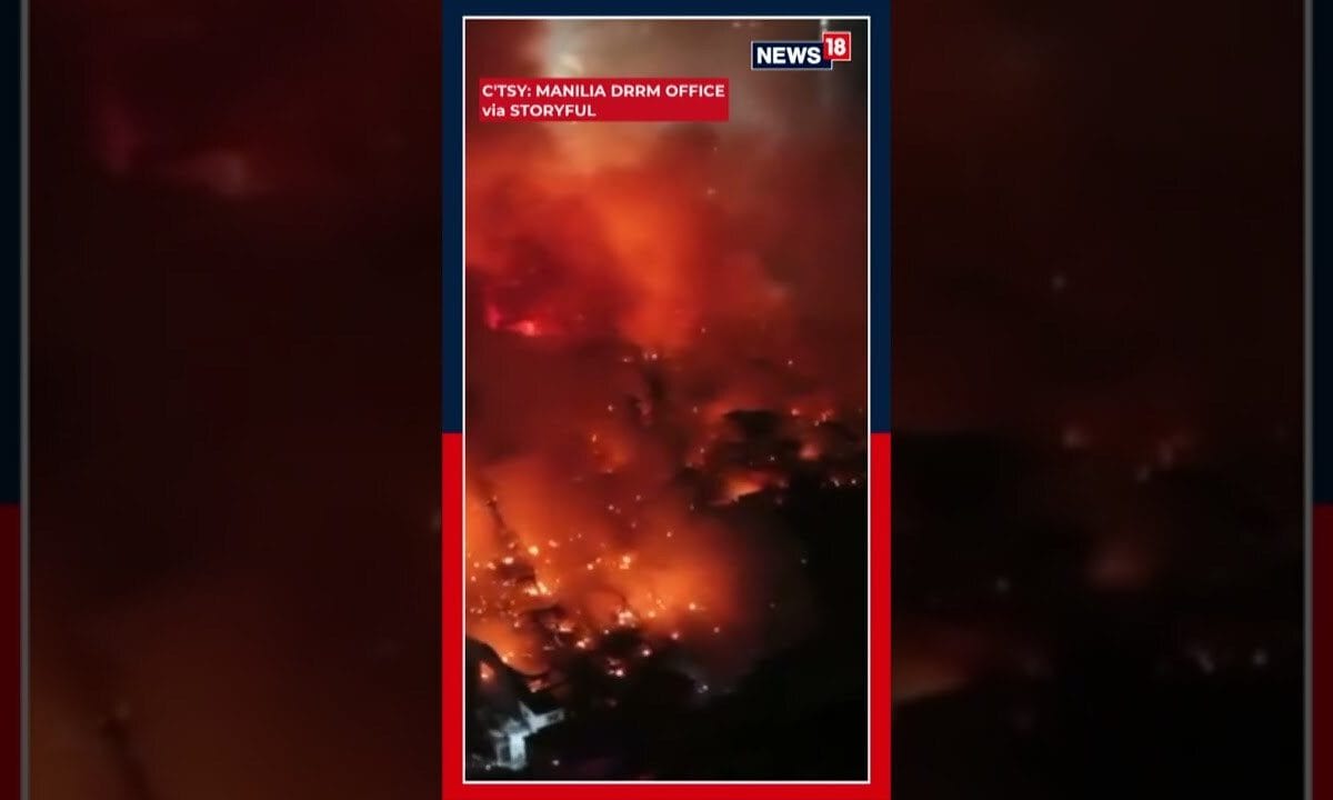 Massive Fire Displaces 1,000 Residents in Manila, Philippines