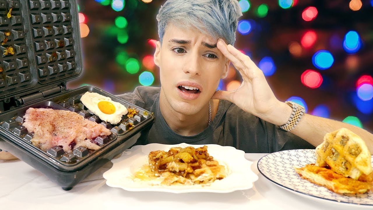 Baking a gourmet three course meal using a waffle maker