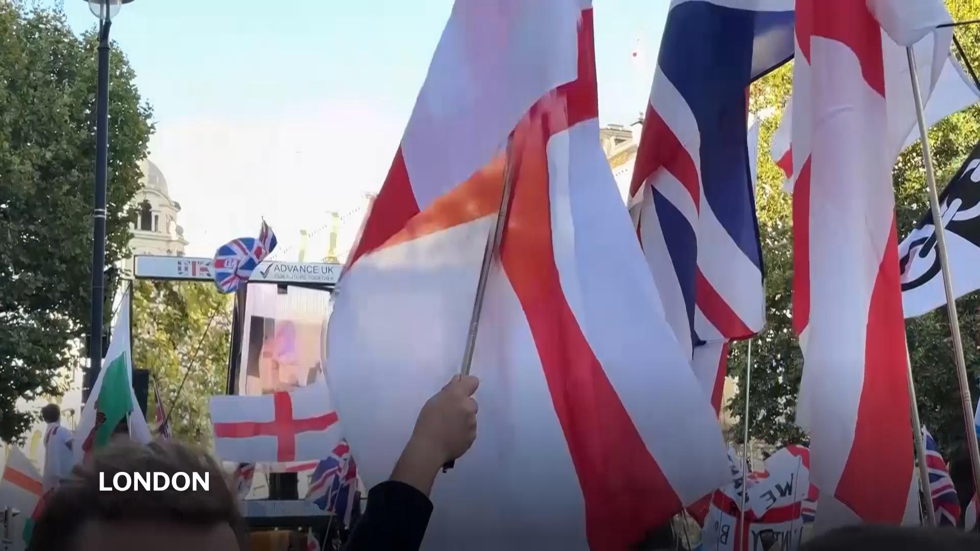 London march organized by far-right activist attracts more than 110,000 ...