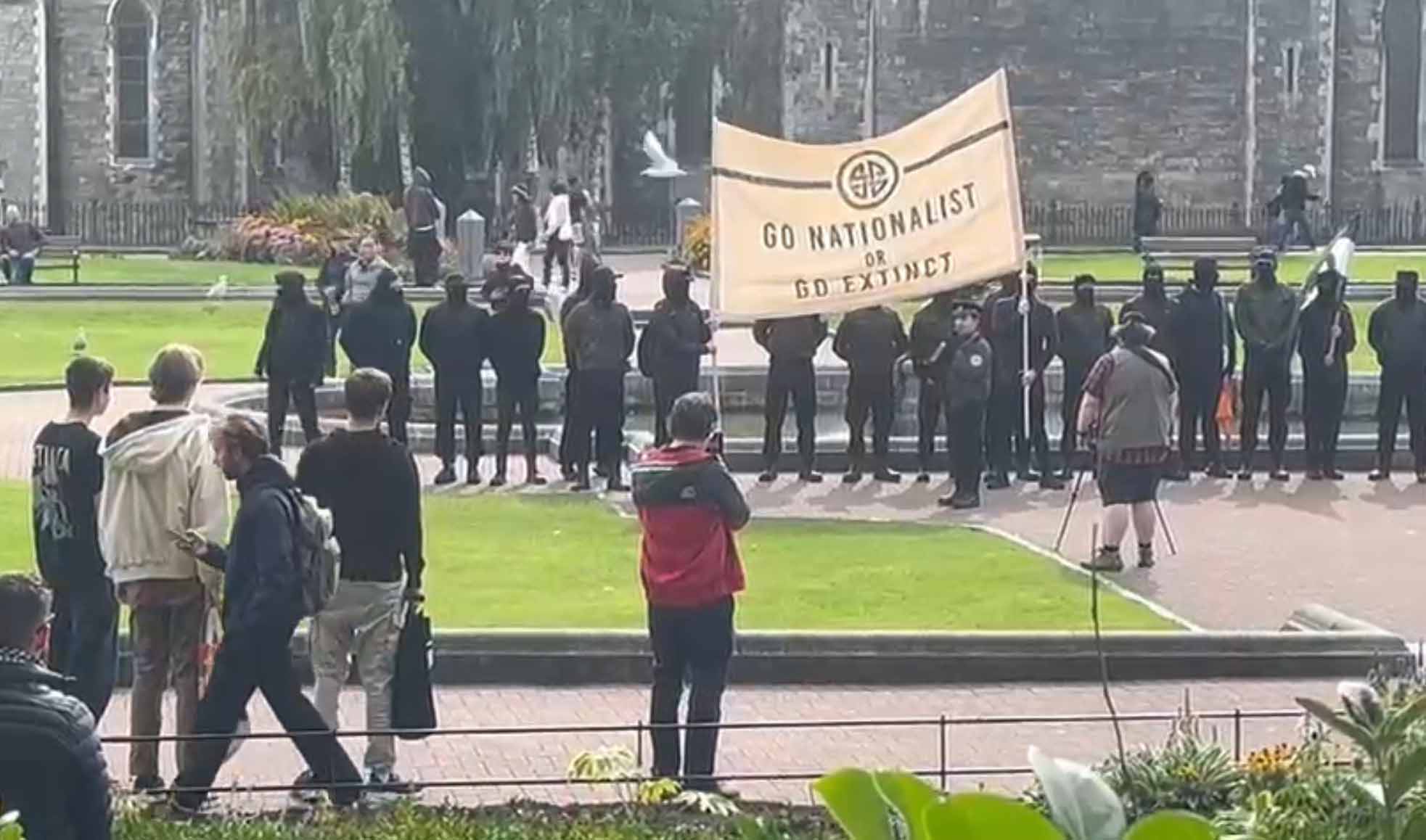 Former far-right leader dresses up as Hitler for speech in Dublin park