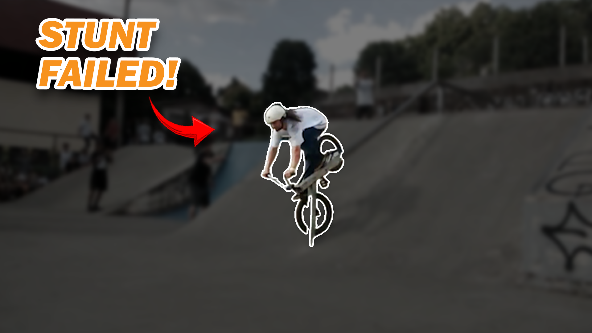 Unexpected Fall Captured During Bike Stunt Attempt