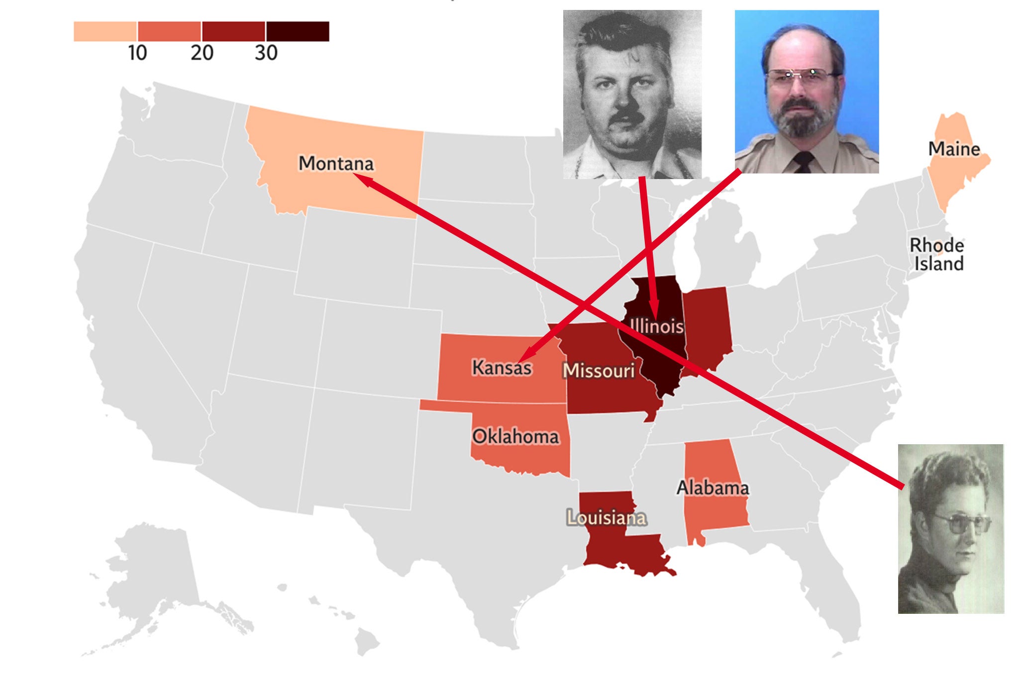 The serial killer next door: These states spawn the most notorious ...