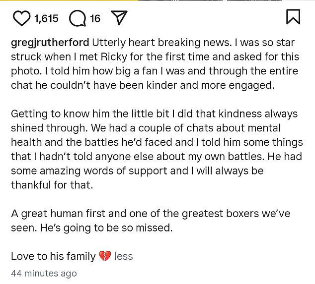 Ricky Hatton's Dancing On Ice co-stars lead tributes as boxing legend ...