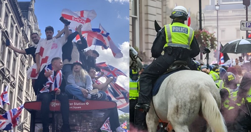 London’s largest far-right rally in years: 150,000 protesters, 26 cops ...