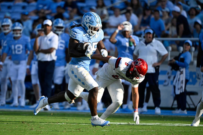 UNC Football helmet stickers for win over Richmond