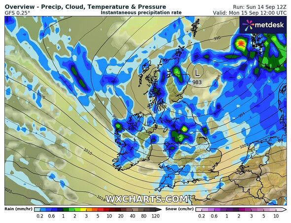 UK weather maps show hour-by-hour Storm Amy forecast - check your area