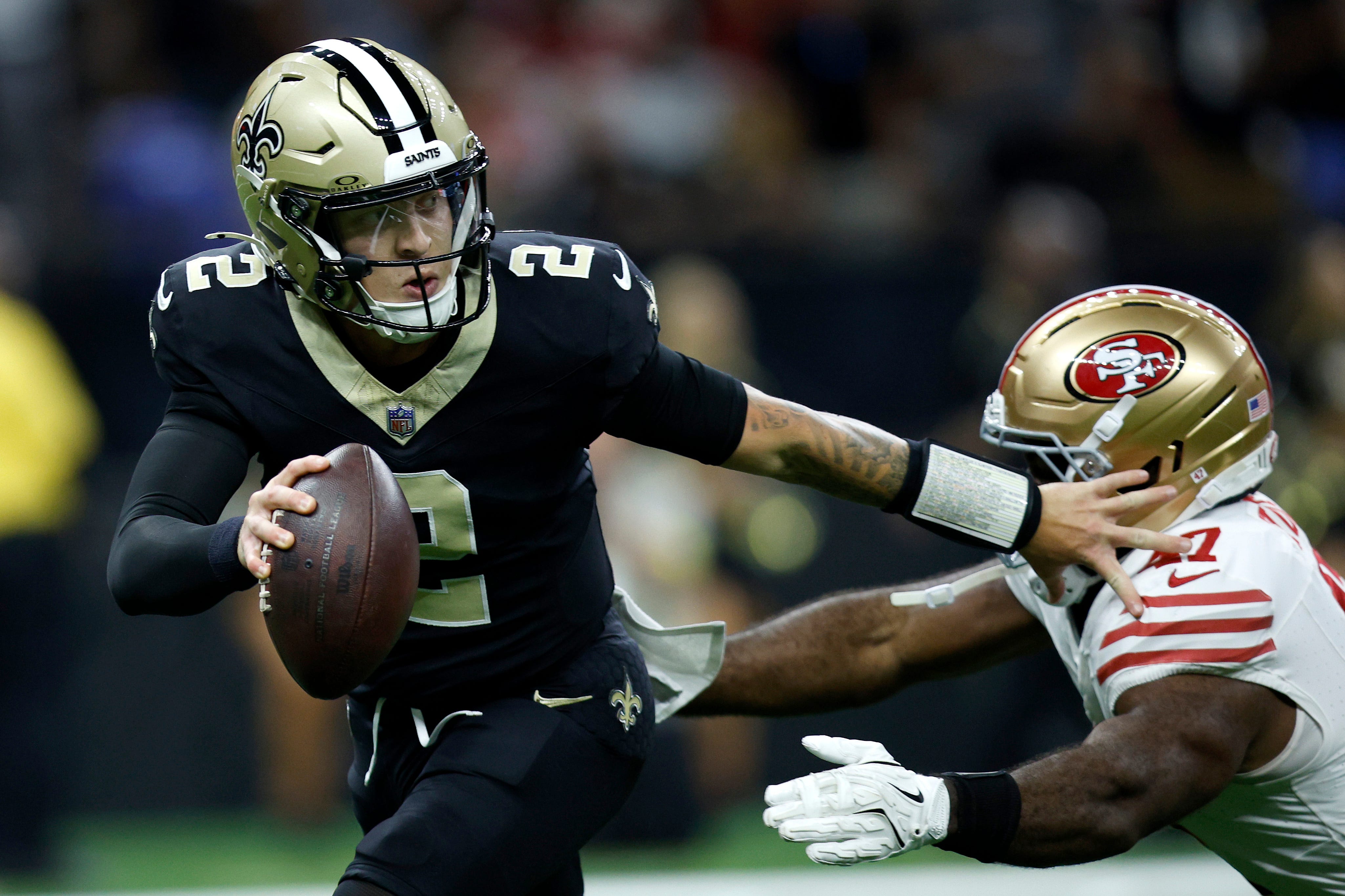 Saints QB Spencer Rattler passed an important career milestone vs. 49ers