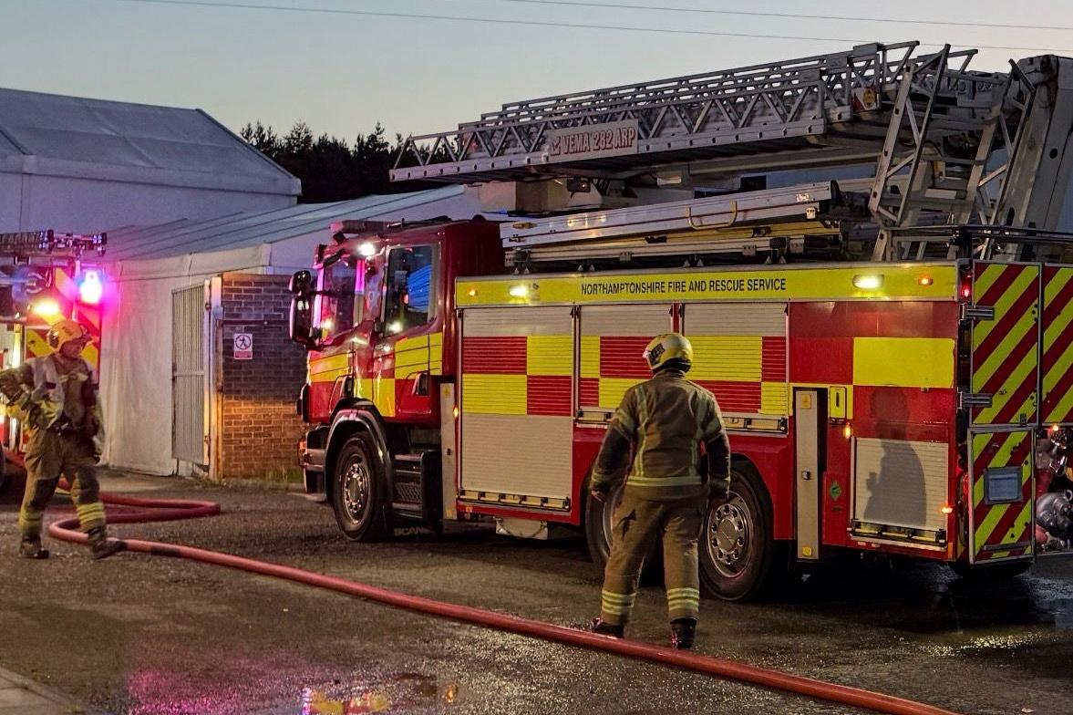 Firefighters put out blaze at industrial estate in Corby