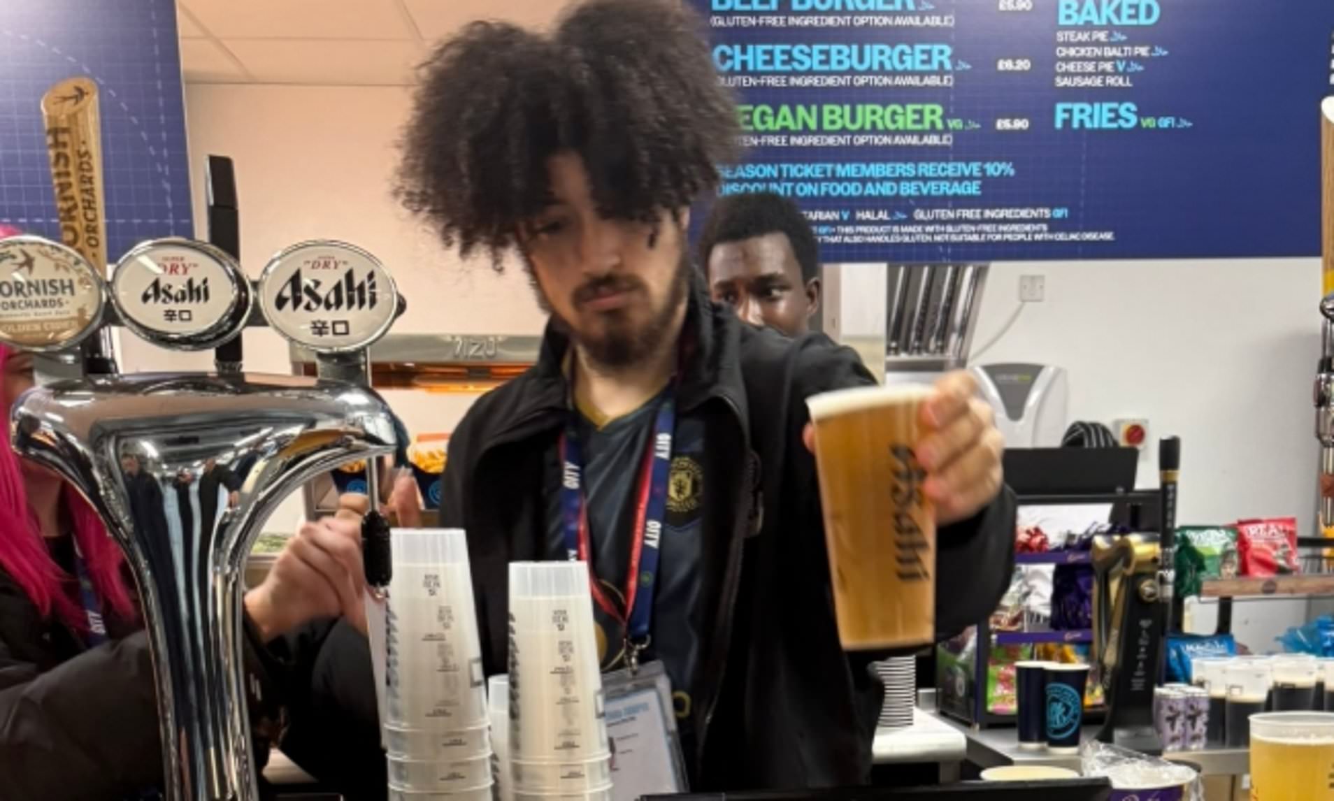 Man City THROW OUT a stadium bar staff worker after he turned up for ...