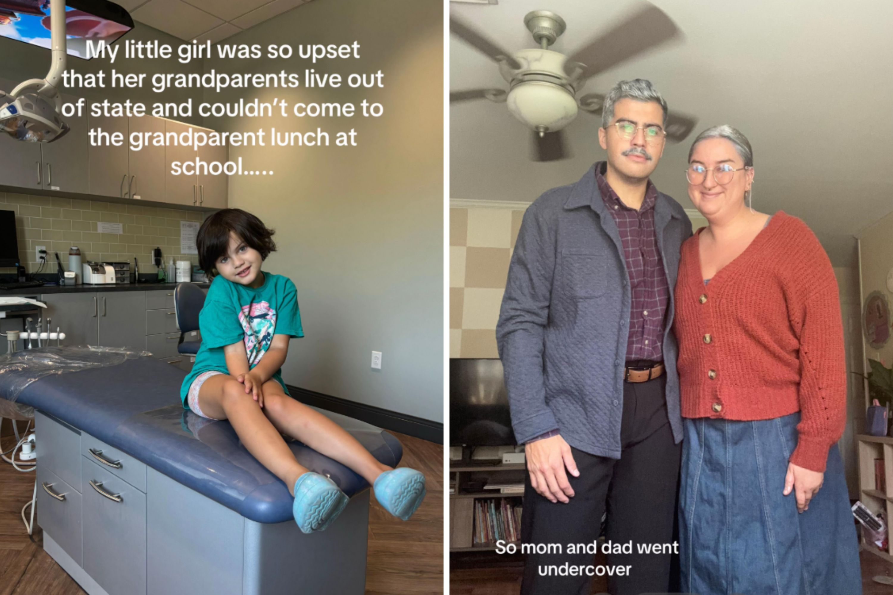 Girl was sad her grandpas missed school lunch—so her parents got to work