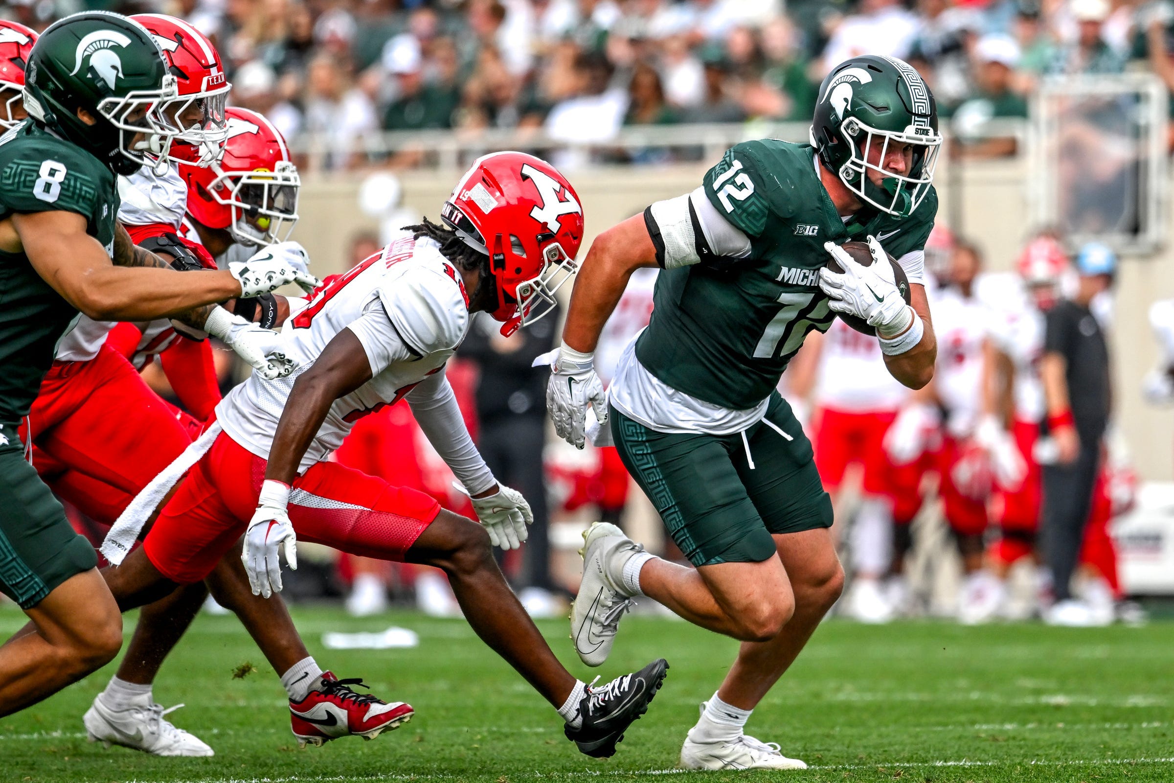 Watch MSU offensive stars break down win over Youngstown State